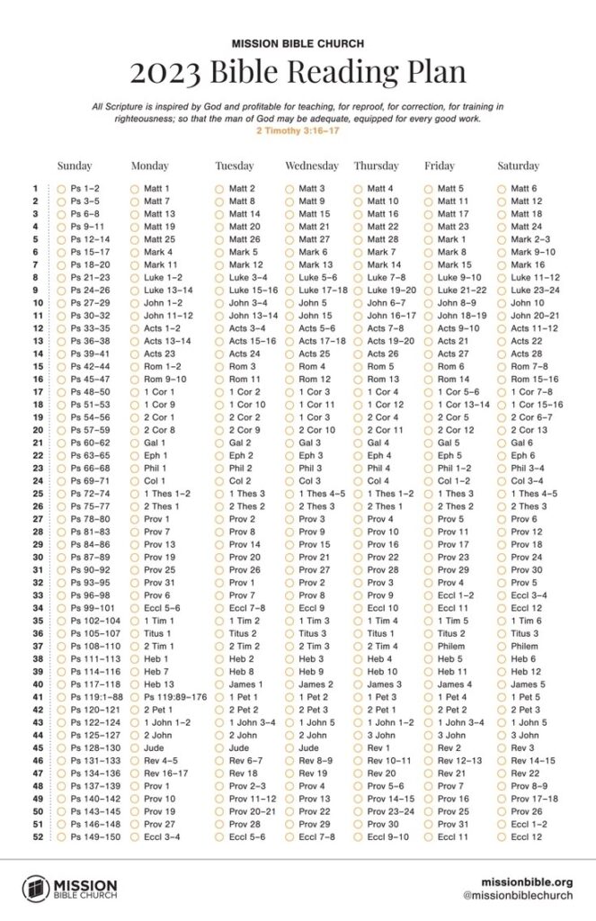 Printable Daily Bible Reading Plan - bible.weloveprintables.net