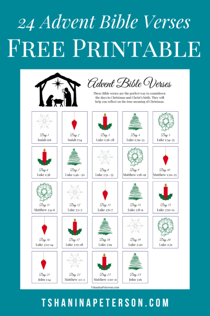 Advent Bible Verses Printable - bible.weloveprintables.net