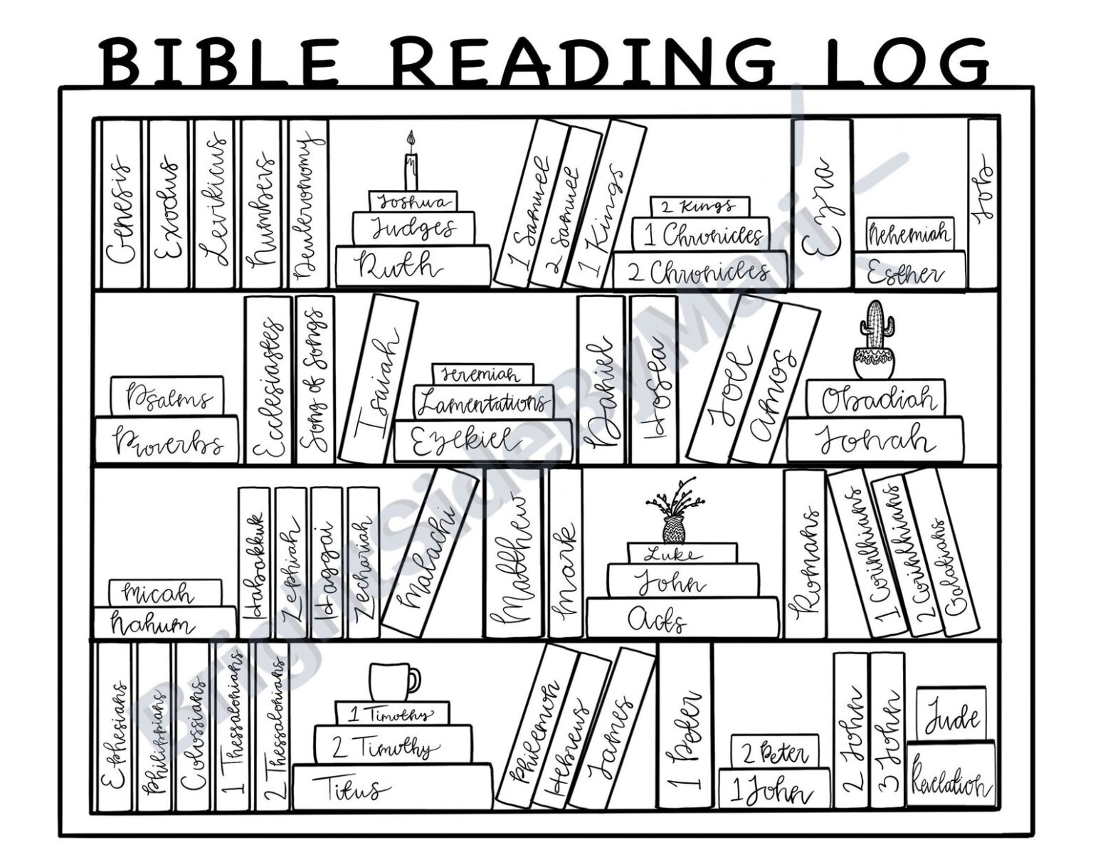Bible Bookcase Printable - bible.weloveprintables.net