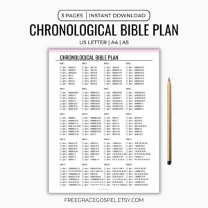 Chronological Bible Reading Plan Printable - bible.weloveprintables.net