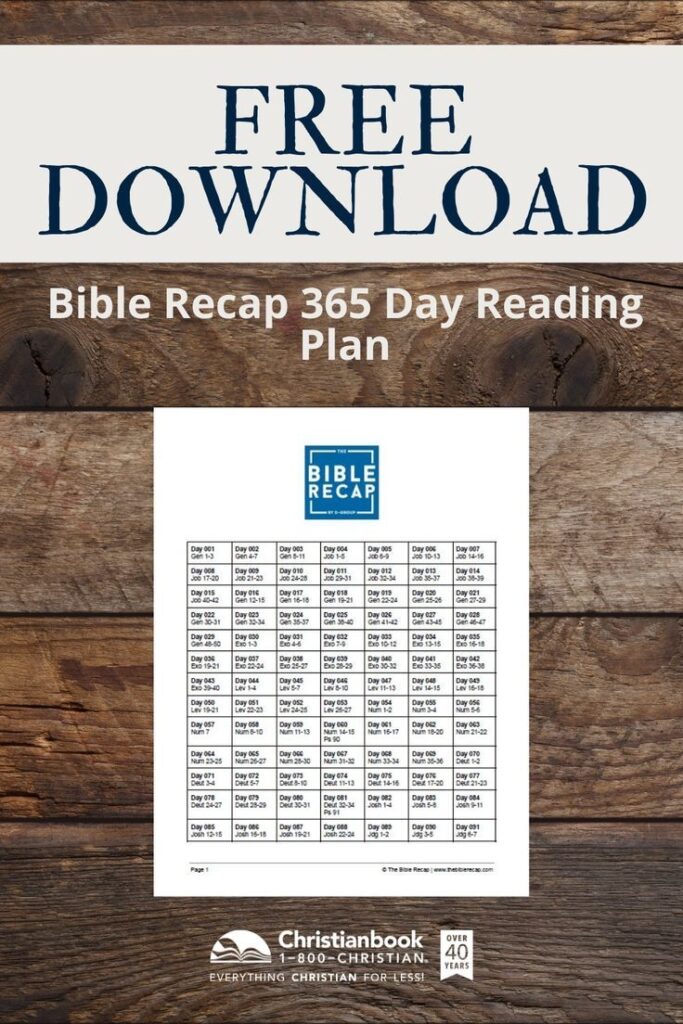 The Bible Recap Printable Reading Plan - bible.weloveprintables.net