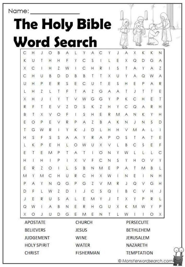 Bible Word Search Printable Free - bible.weloveprintables.net