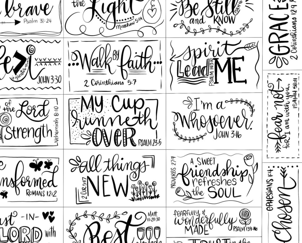 Black And White Printable Bible Verses - bible.weloveprintables.net