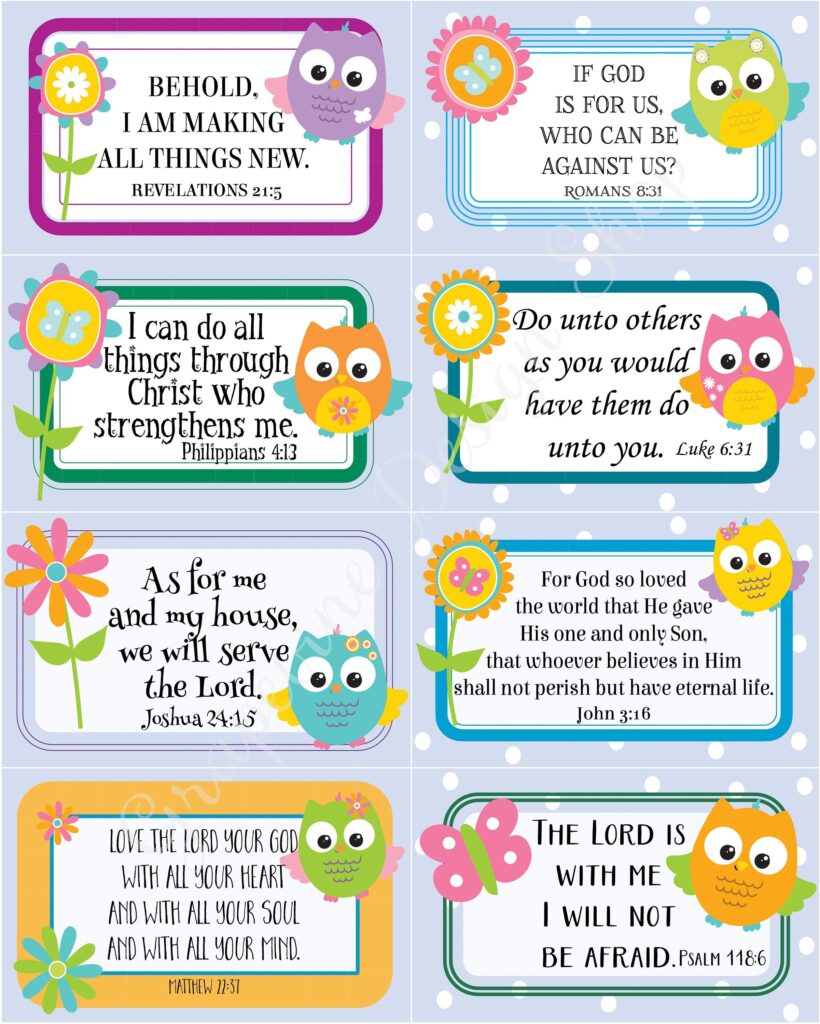 Free Printable Bible Verses For Kids PDF - bible.weloveprintables.net
