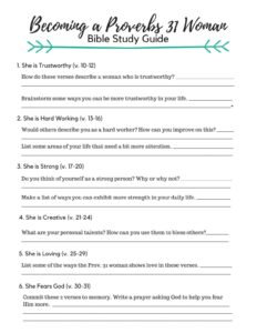 Free Printable Bible Study Worksheets - bible.weloveprintables.net