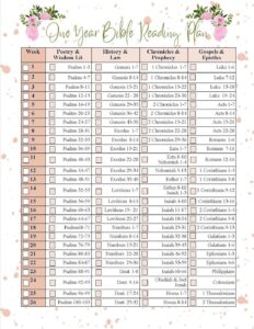 Printable 365 Day Bible Reading Plan Pdf Free: A Comprehensive Guide ...
