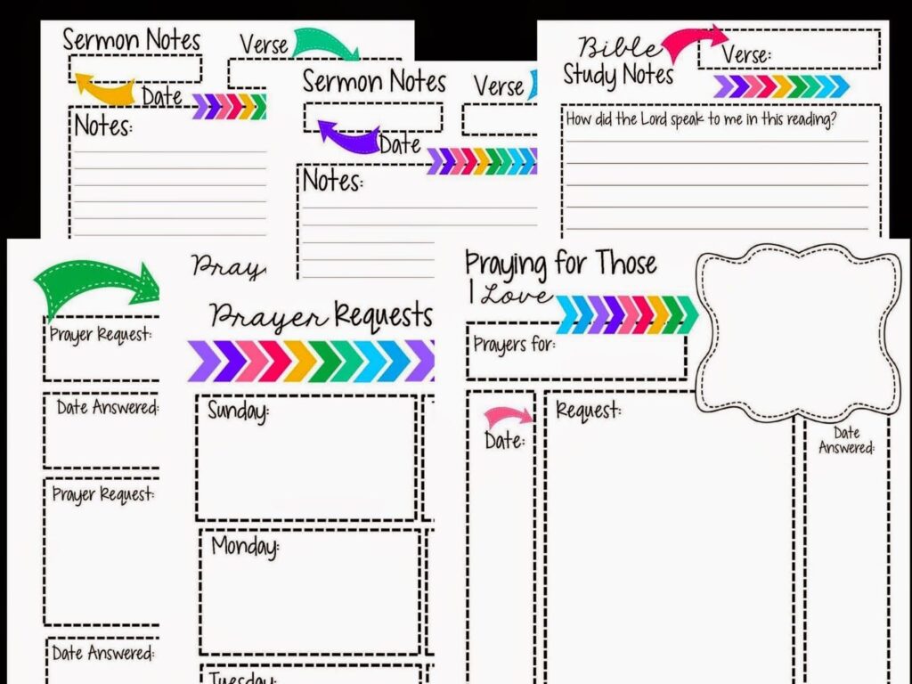 Printable Bible Study Journal Template - bible.weloveprintables.net