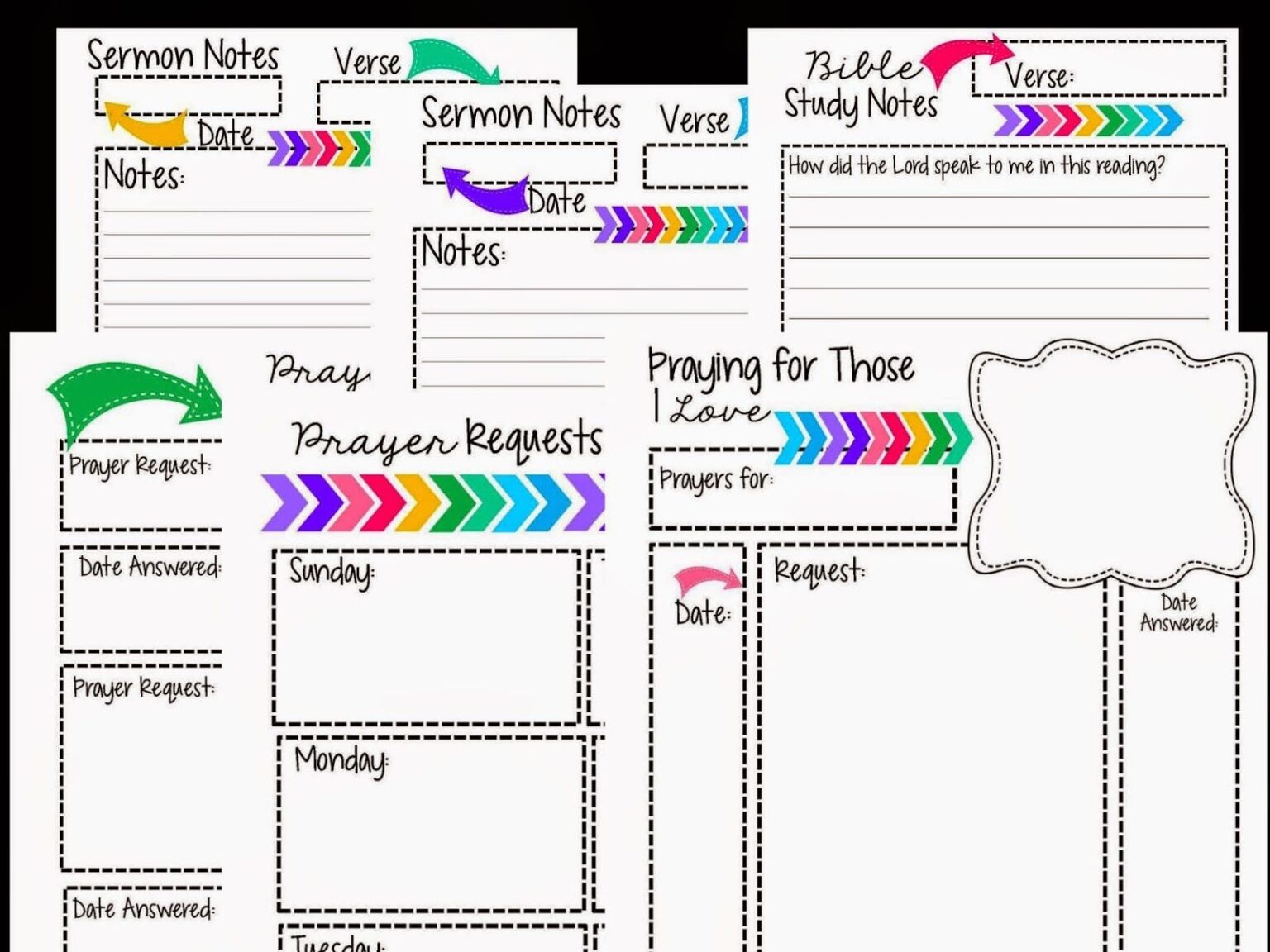 Printable Bible Study Journal Template - bible.weloveprintables.net